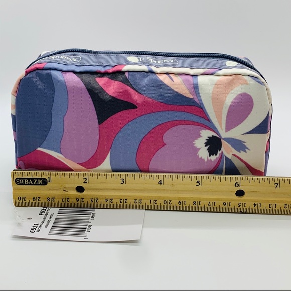 Lesportsac | Bags | Lesportsac Rectangular Cosmetic Orchid Swirl Pouch ...